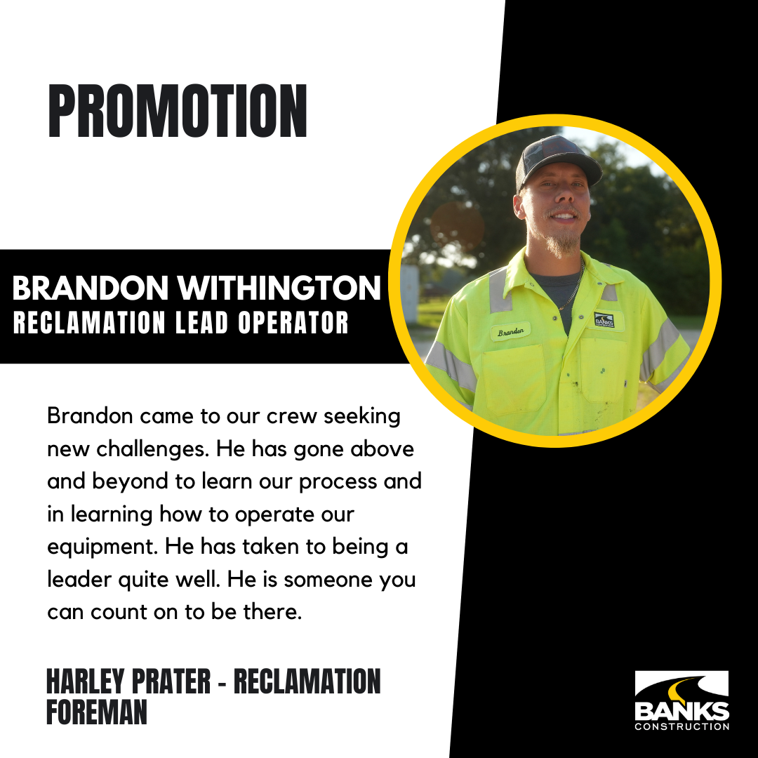 Congratulations Brandon Withington! - Banks Construction Company ...